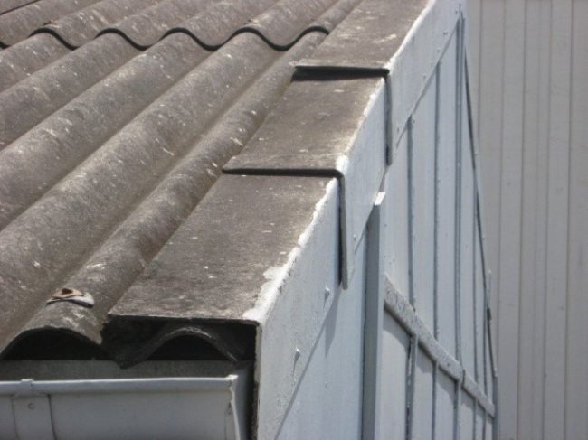 Asbestos cement covers (barge moulding), angles and flashing - Asbestos ...