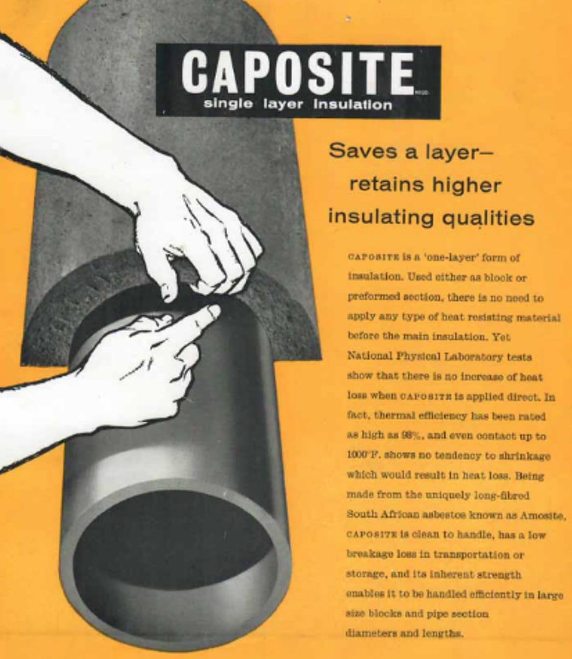 Caposite insulation - Asbestos Product Guide
