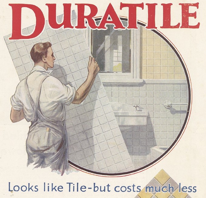 Asbestos cement imitation wall tile sheets - Asbestos Product Guide