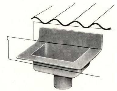 Asbestos cement gutter sump outlets - Asbestos Product Guide