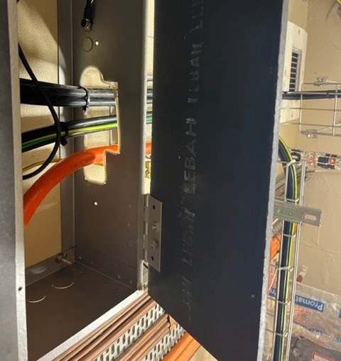 Electrical fuse/meter board backing - Asbestos Product Guide