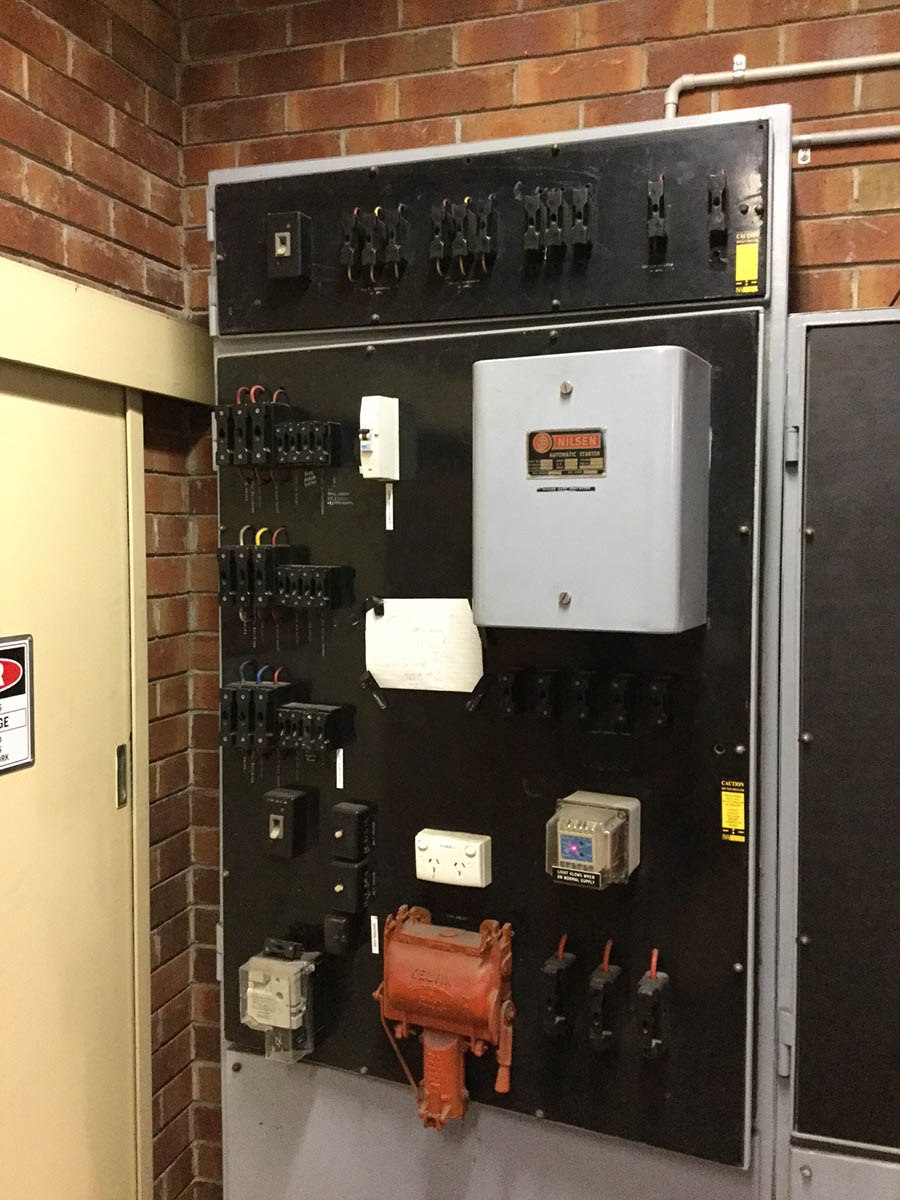 Electrical fuse/meter board backing - Asbestos Product Guide