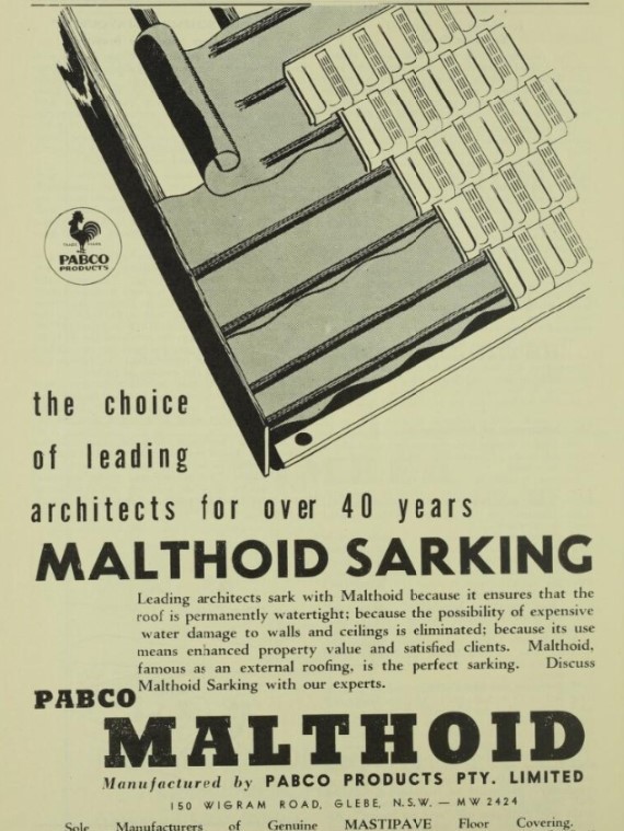 Bituminous membrane sarking (asbestos roofing felt) - Asbestos Product ...