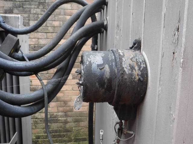 Asbestos paint on electrical infrastructure - Asbestos Product Guide
