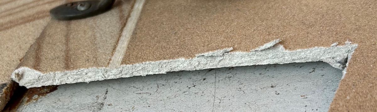 Imitation stone on asbestos cement sheeting - Asbestos Product Guide